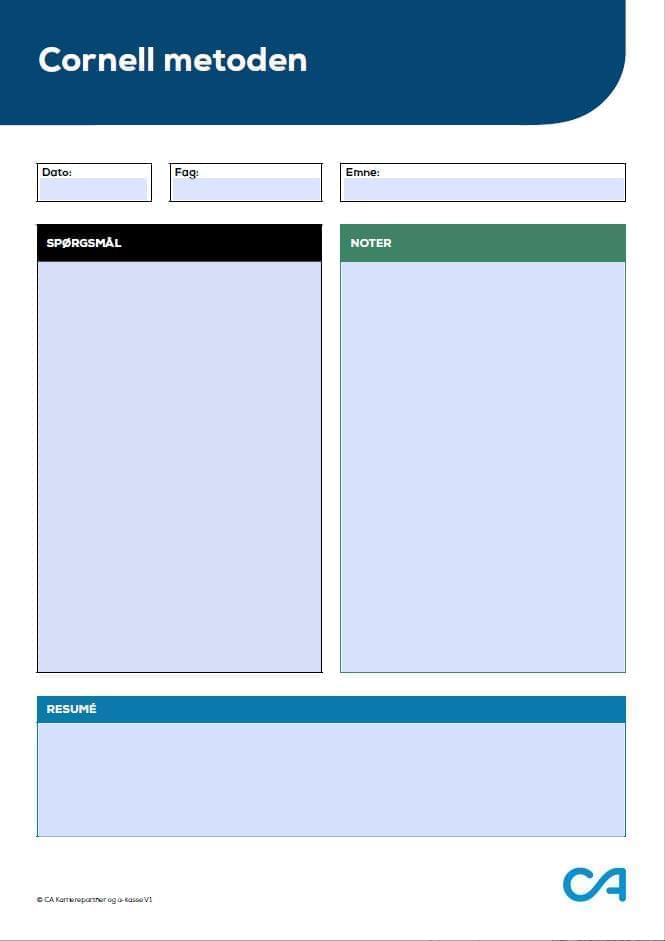 Har du svært ved at huske dine notater? Så brug Cornell-metoden